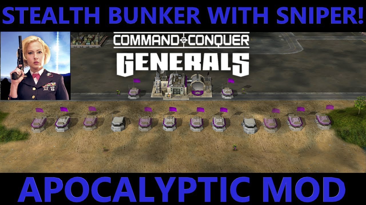 STEALTH BUNKER WITH SNIPER! Command and Conquer Generals Zero Hour 2023 ...