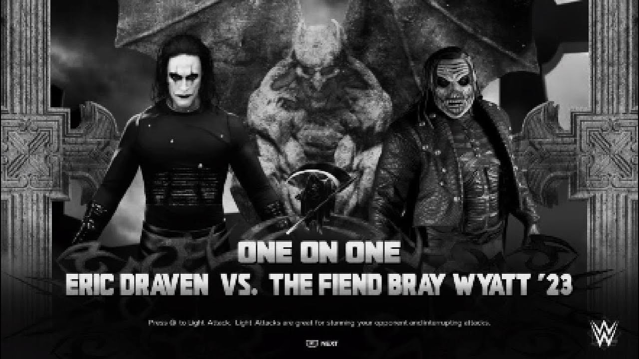 WWE 2K24 | Eric Draven vs The Fiend Bray Wyatt '23 - YouTube