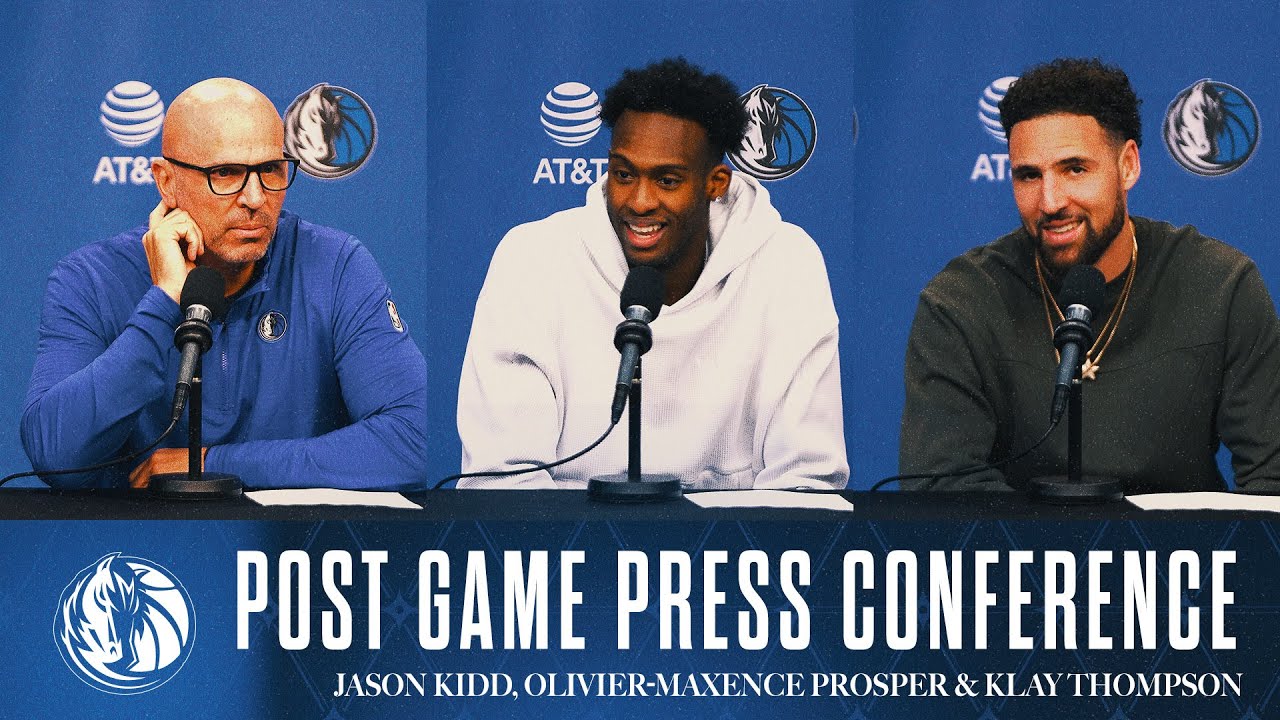 Jason Kidd, Olivier Maxence Prosper, & Klay Thompson | Post Game vs WAS ...