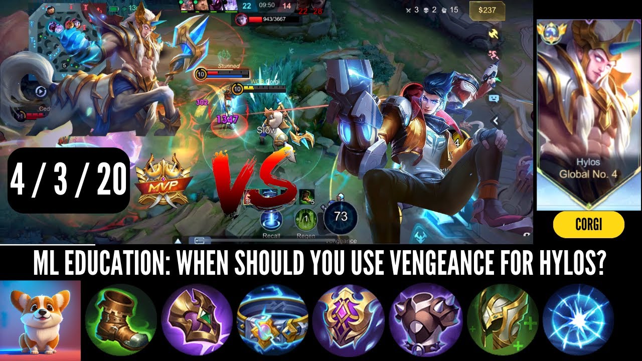 MOBILE LEGENDS TUTORIAL: VENGEANCE OR REVITALISE FOR HYLOS? WHEN TO USE ...