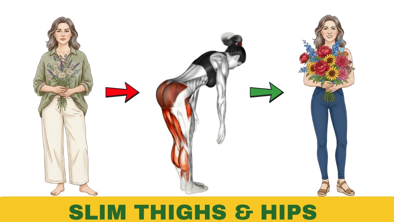 Slim Thighs & Hips Straightforward Leg Routine, 5 Minute Workout - YouTube