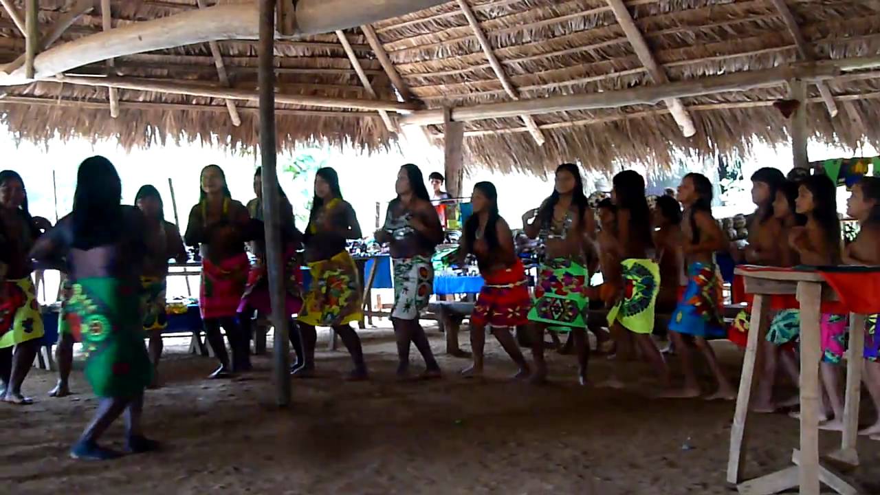 Embera Villagers Doing A Traditional Dance - YouTube