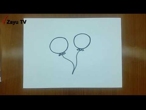 HOW to DRAW BALLOON and COLORING PAGES for KIDS, Children, Babies . Sekil cekmek . Zayu TV