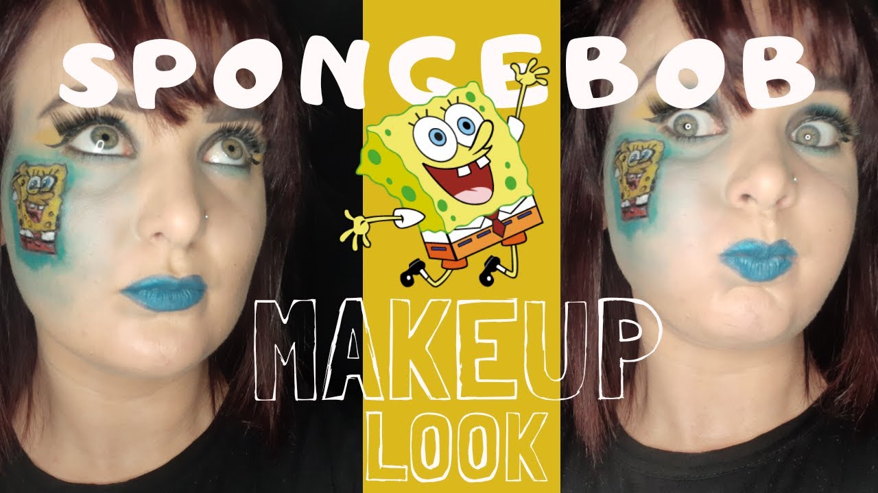 Spongebob Make up Look| With a real spongebob on my face - YouTube