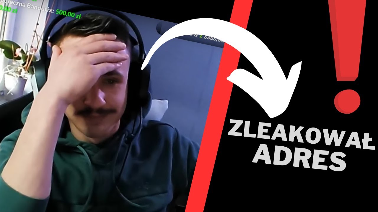 TUSZOL LEAKUJE ADRES NA LIVE - YouTube