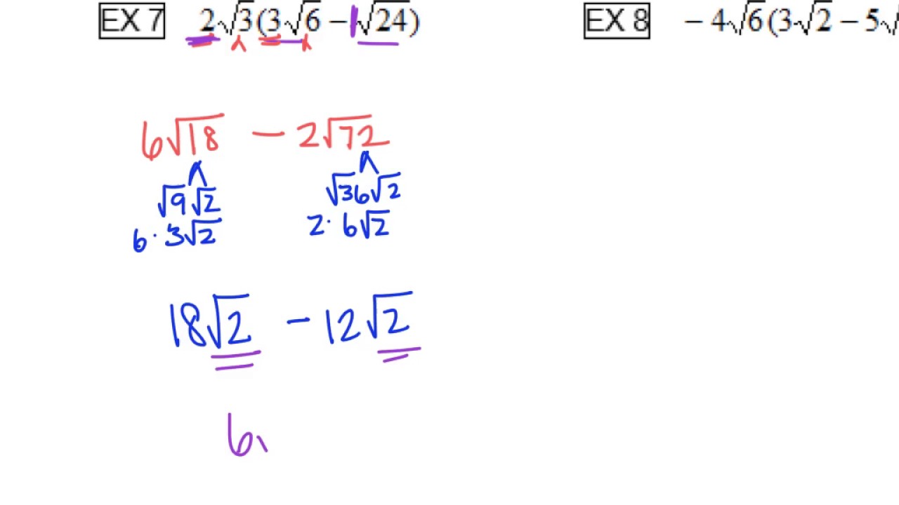 Multiply / Distribute Radicals - YouTube