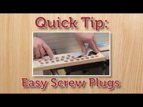 Quick Tip: Easy Way to Plug Screw Holes - YouTube