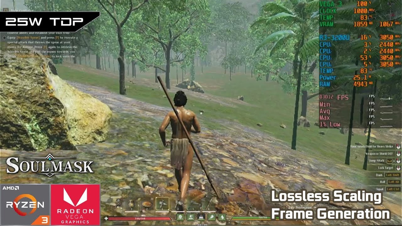 Soulmask | AMD Ryzen 3 3200U Vega 3 | LSFG - YouTube