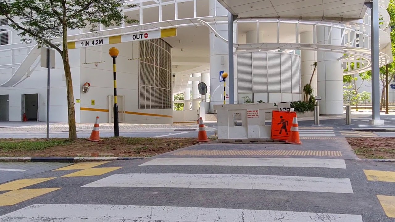 Walking Tour to MediaCorp from One North MRT station - YouTube