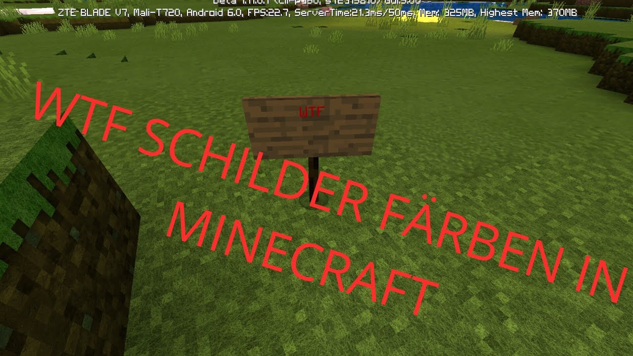 Die schilder in Minecraft färben - YouTube