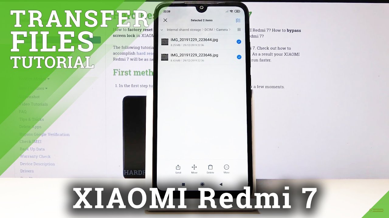 How to Transfer Files in XIAOMI Redmi 7 – Export / Import Files - YouTube