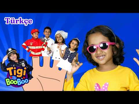 Parmak Ailesi Meslekler 👨‍🚒👩‍⚕️ | Eğlenceli Türkçe Çocuk Şarkısı – TigiBooBoo