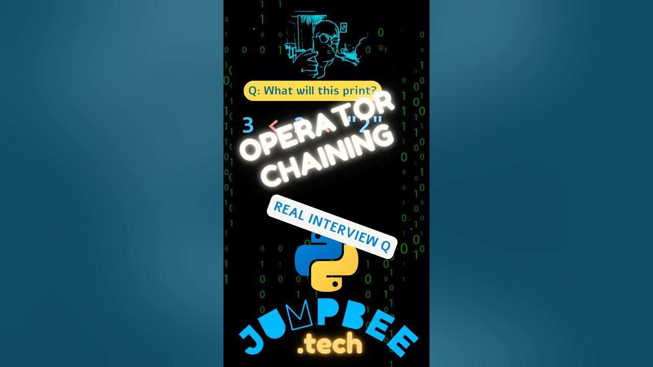 Python operator chaining easy interview question - Invest in your career! - YouTube