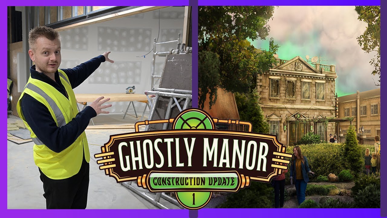 Ghostly Manor Comes to Life: Construction Update #1! 🎢👷 - YouTube