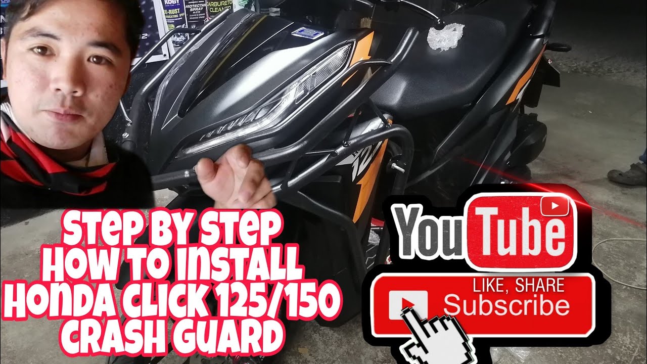 How to install Honda Click 125/150 Crash Guard Version 2 | Step by Step ...