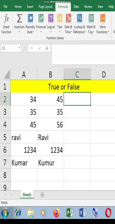 Logical Function in Excel (True or False) #Shorts #exceltricks #exceltutorial - YouTube