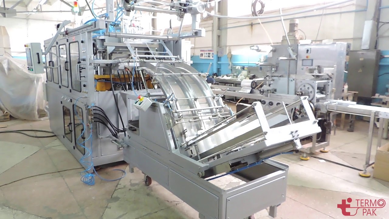 Thermoforming machine MAT-500M with stacking unit - YouTube