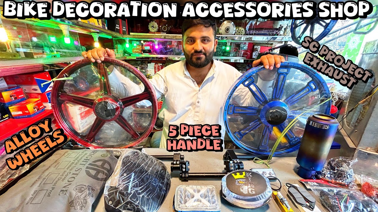 Motorcycle Alloy Wheels & Fancy Accessories Shop😎🔥|| Low Price Bike ...