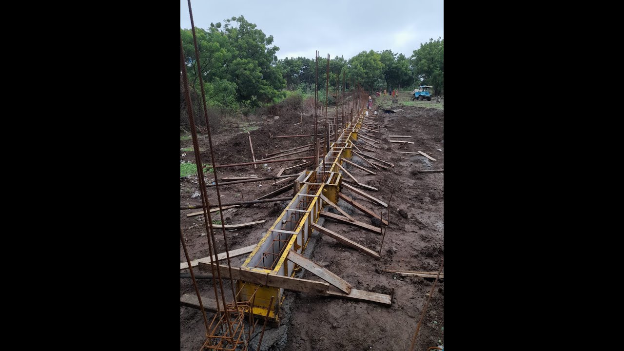 COMPOUND WALL CONSTRUCTION USING FOAM CONCRETE #compoundwall #fencing # ...