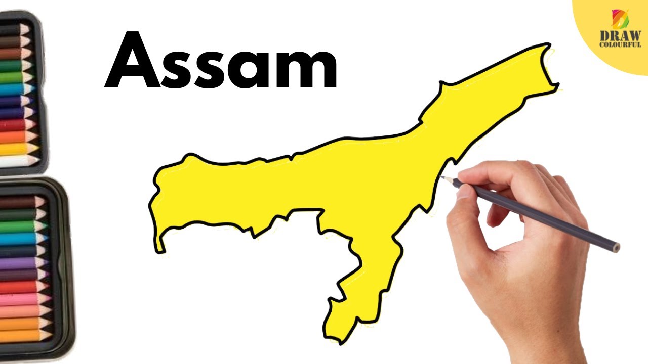 How to draw Assam State map || Indian States map - YouTube