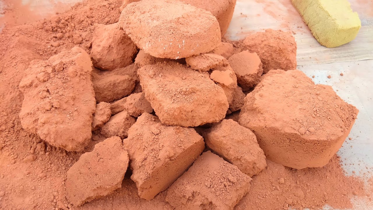 ASMR: Pure Red dirt Chunks floor crumbling Satisfying? - YouTube