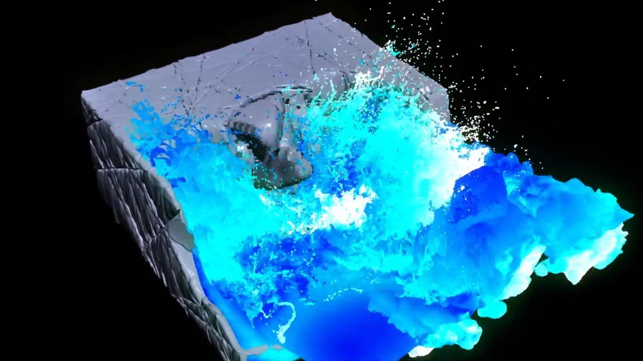 Flip Fluid Splash by Terrain fracture, file included - YouTube