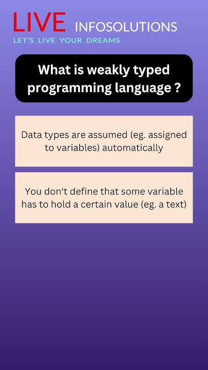 What is weakly typed language in javascript - YouTube