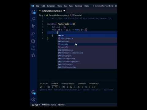 #shorts #coding #javascript #factorials - YouTube