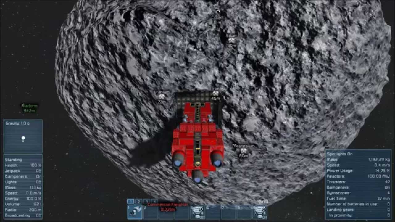 Space Engineers - Ep 4 - How to build an efficient mining ship - YouTube