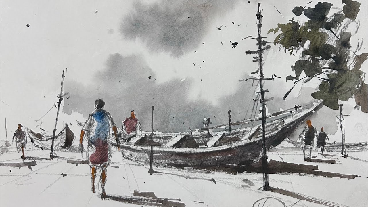 How to do landscape by pencil sketch ||landscape drawing tutorial - YouTube