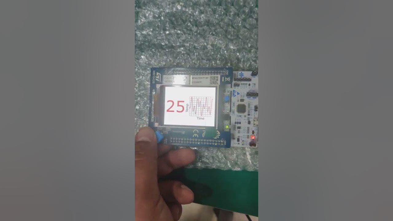 GUI TouchGFX on NUCLEO-G071RB + X-NUCLEO-GFX01M extension Display Temperature - YouTube