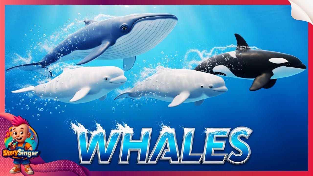 Let's Meet the Whales 🐋 | Learn Whale Names in English | Types of ...