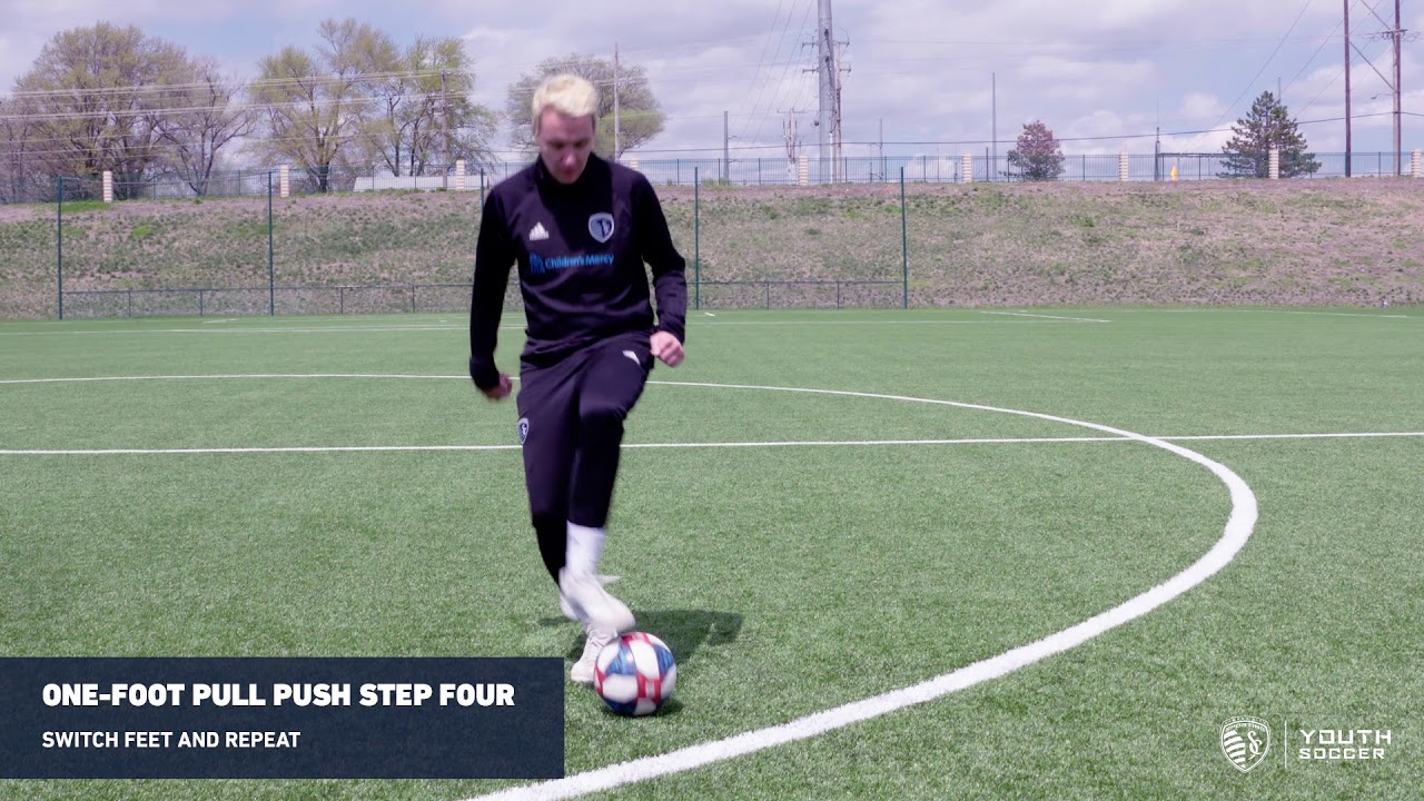 Sporting Skills: Dribbling Skills- One-Foot Pull Push - YouTube