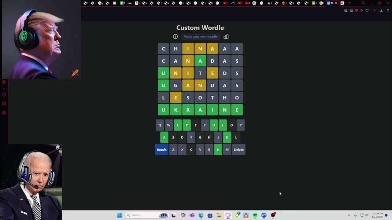 Presidents play wordle part 1 (ai) - YouTube
