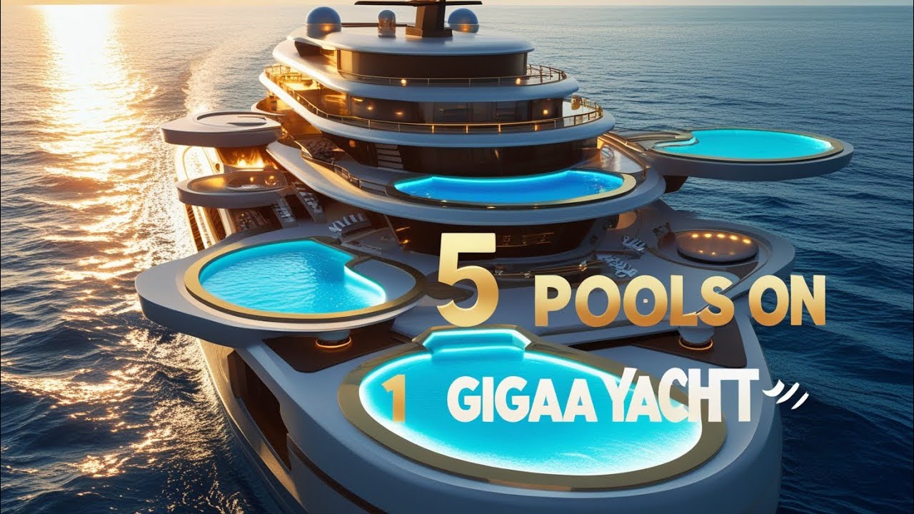 First Giga Yacht with 5 Swimming Pools 🏝️🚤 | Luxury at Sea - YouTube