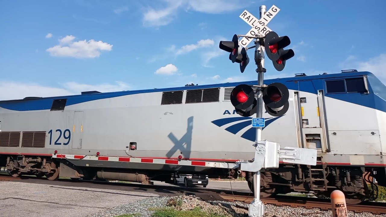 AMTK 129 Leads Southbound Palmetto Train 89 At Pembroke NC On The CSX A ...