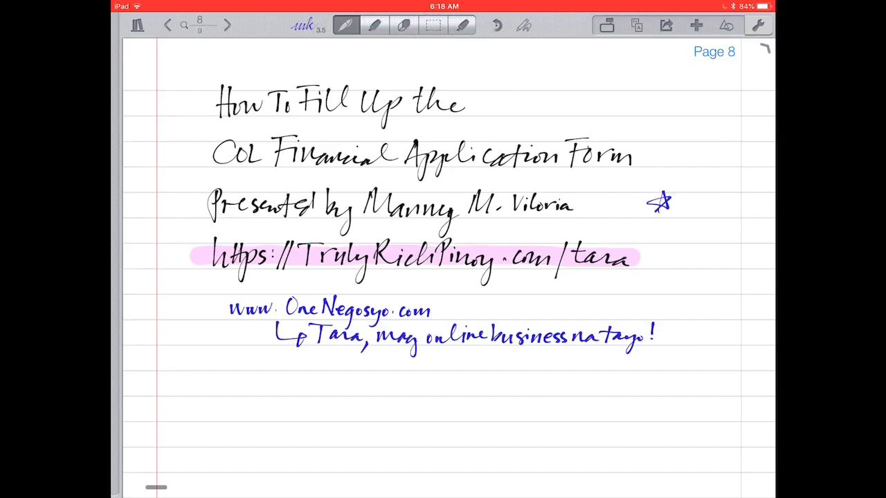 How To Fill Up COL Financial Application Form (Taglish) - YouTube
