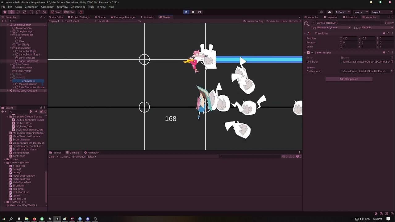 Unity Rhythm game self-study demo - YouTube