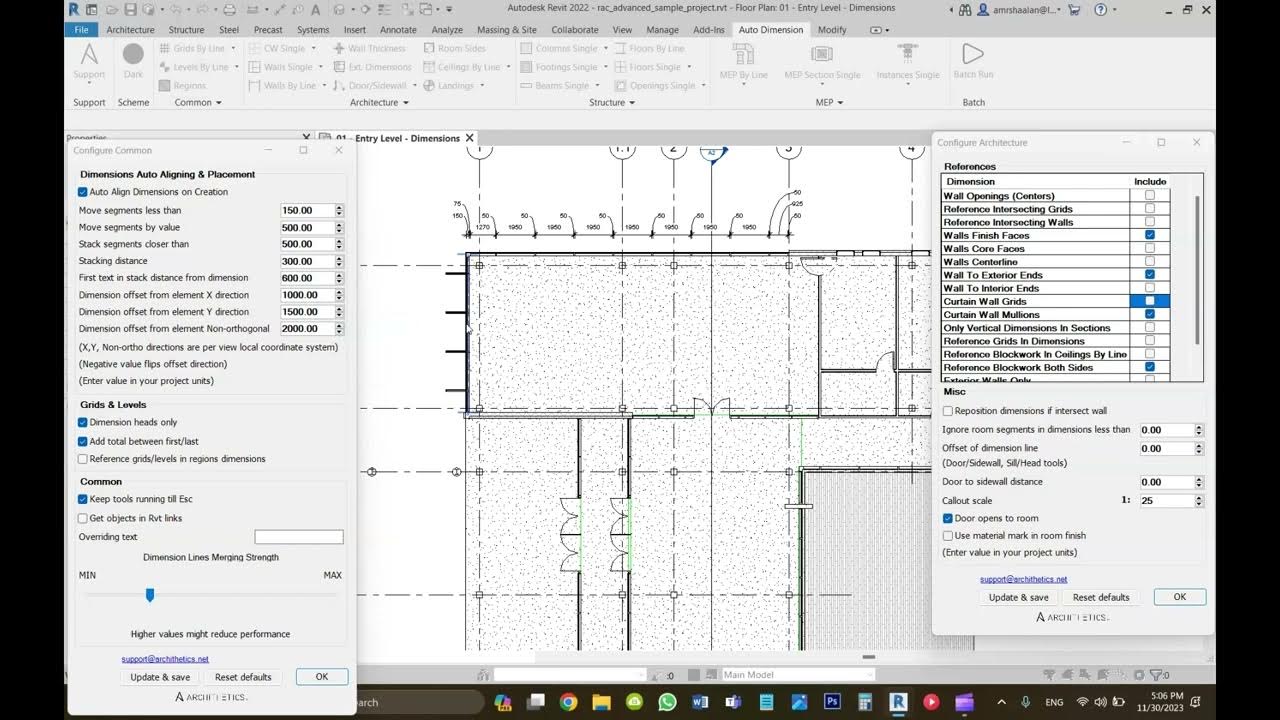 Mastering Automation of Walls Dimensioning in Revit With Auto Dimension Pack 1.2.8 - YouTube