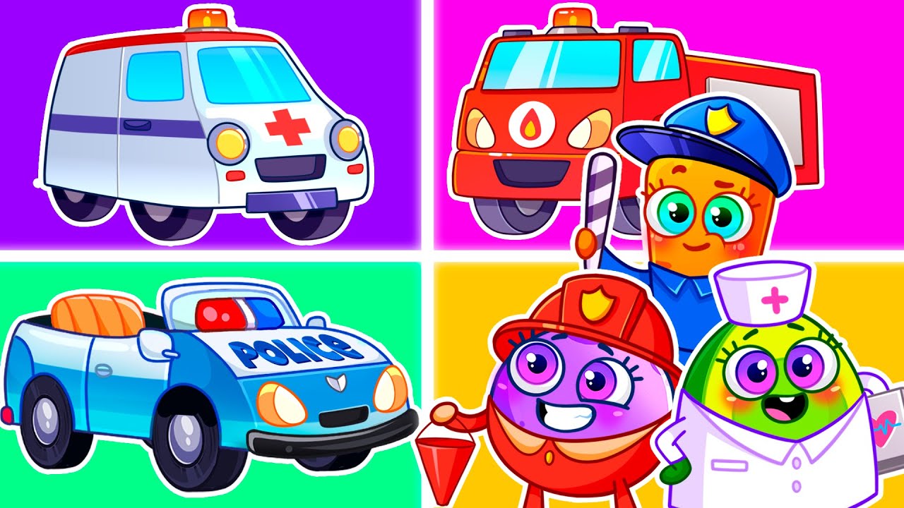 Brave Rescue Team! 🤩 Let's Go Ambulance, Fire Truck, Police Car 🚑🚒🚓 ...