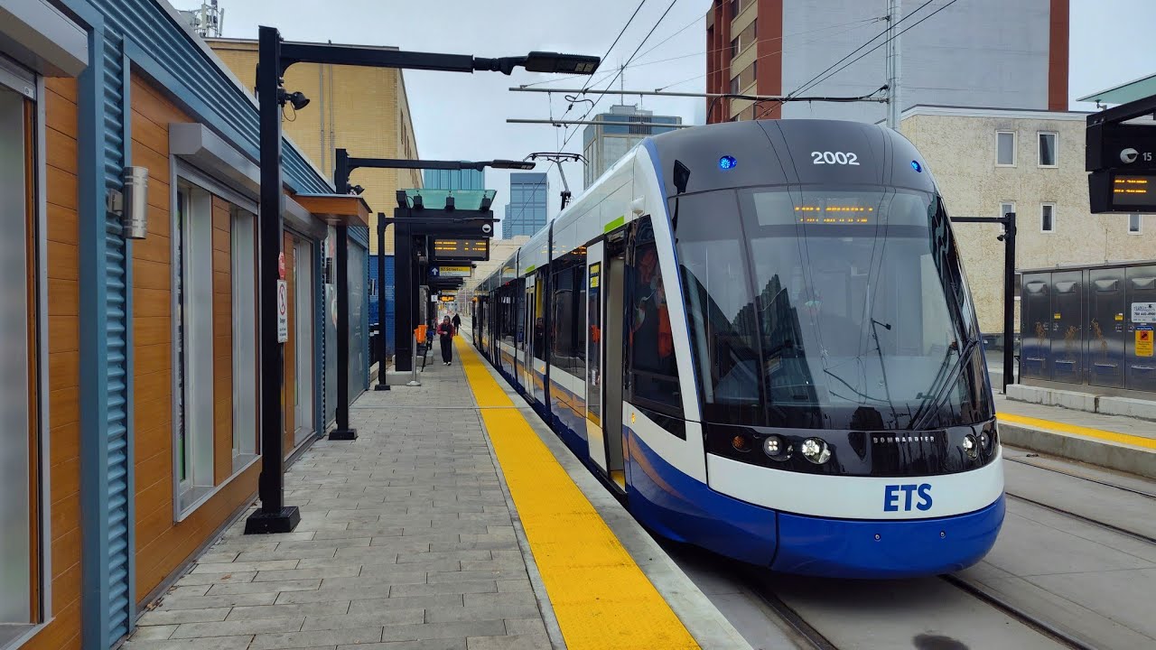 EDMONTON ETS: Quarters LRT Stop (full station tour) - "Quarters LRT ...
