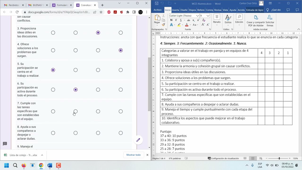 Tutorial de Lista de Cotejo en Google Forms - YouTube