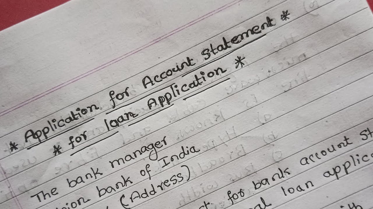 Letter For Account Statement For Loan Application application For letter-for-account-statement-for-loan-application-application-for