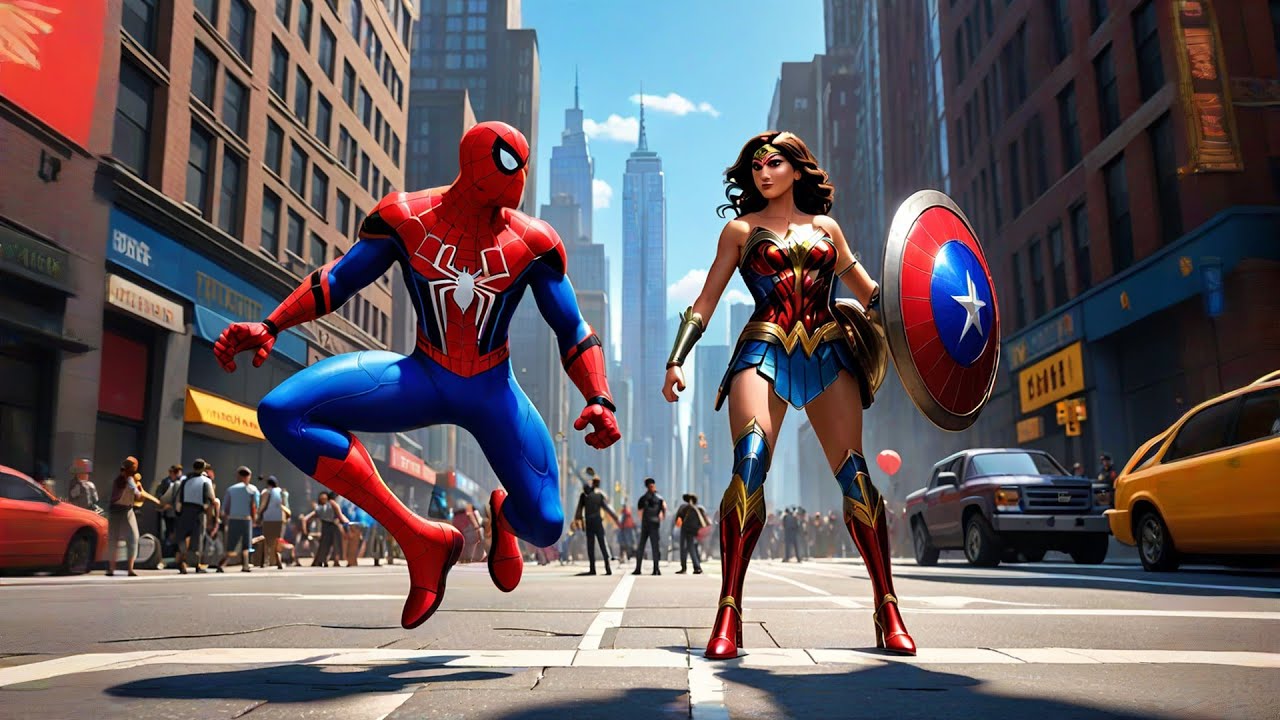 Spider Man and Wonder Woman Unite - YouTube