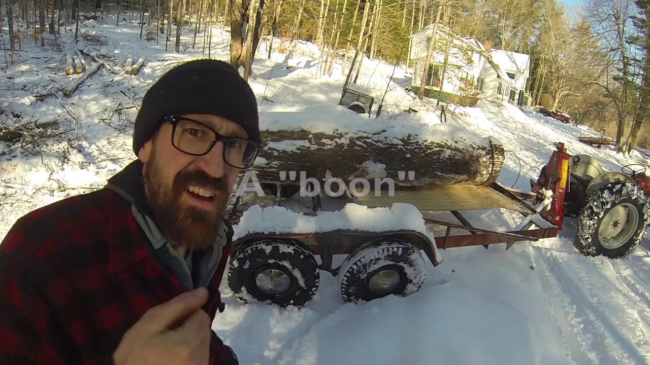 Building A House From Trees SE1 EP19 - Homemade Log Mover and More ...