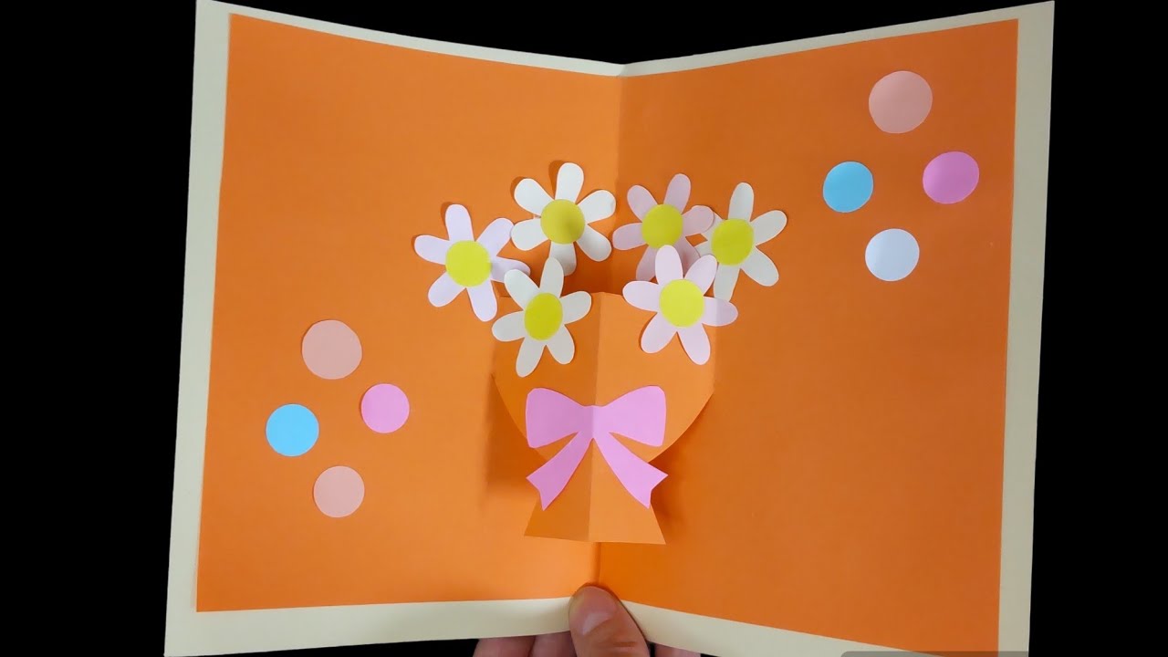 DIY greeting card tutorial/bouquet/easy handmade - YouTube