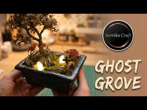 I Turned an Old Bonsai Pot into a Haunted Ghost Grove| DIY Halloween scene