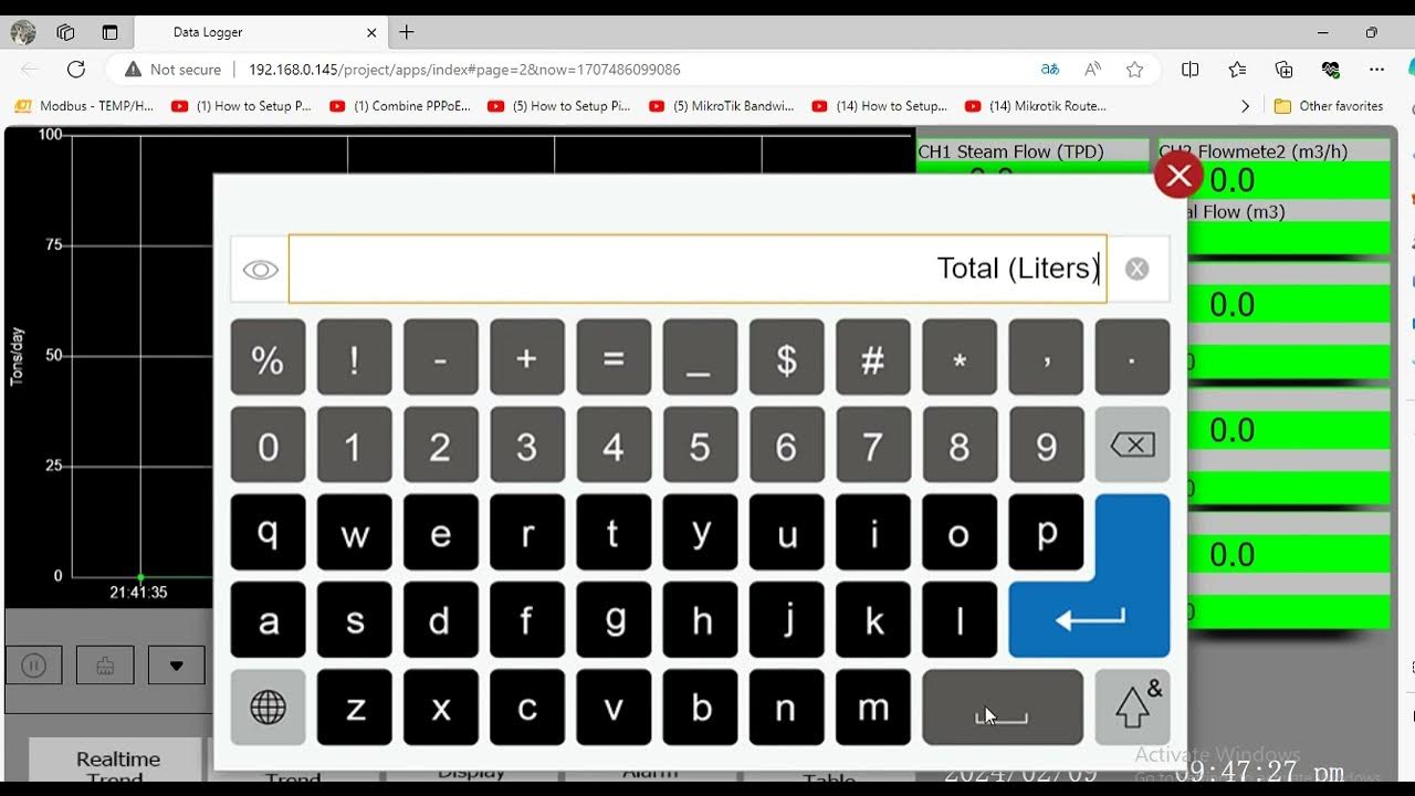 Haiwell HMI datalogger - YouTube