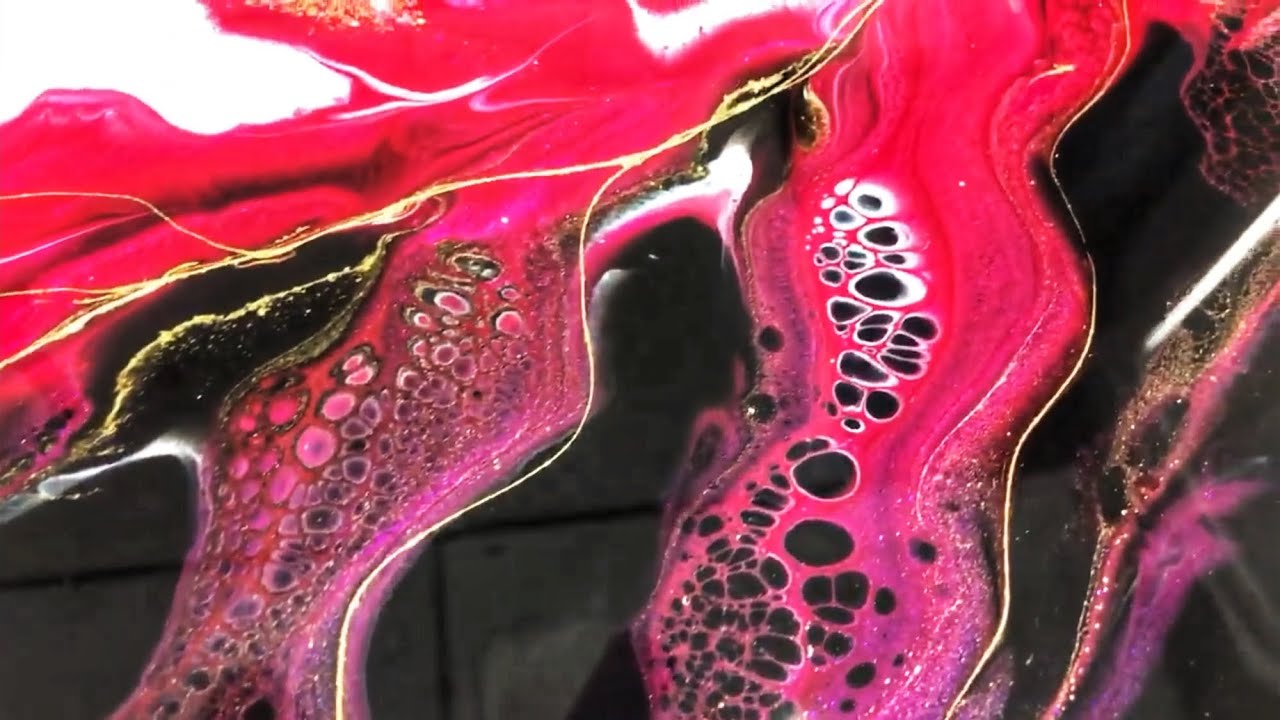 Trying out the new glitter pigments from Rezin Arte on large 16x40 ...