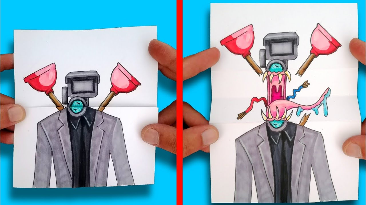 ABRE BOCA Cameraman Destapacaños | Papercraft skibidi toilet plunger ...